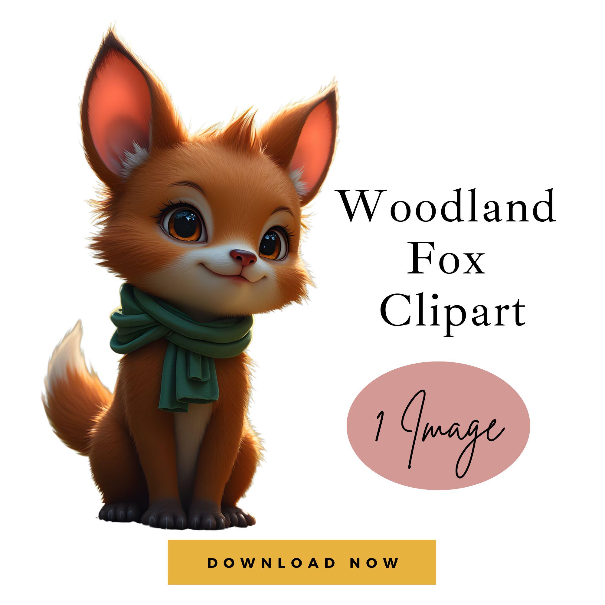 Woodland Theme Clipart Single Woodland Fox Clipart Single Transparent ...