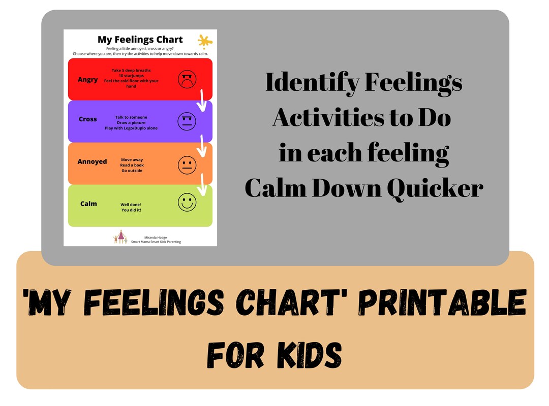 Emotional Regulation Printable Wall Chart for Kids - Etsy