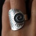 Hammered Spiral Statement Ring Adjustable Size 925 STERLING SILVER Hill Tribe Artist - Etsy