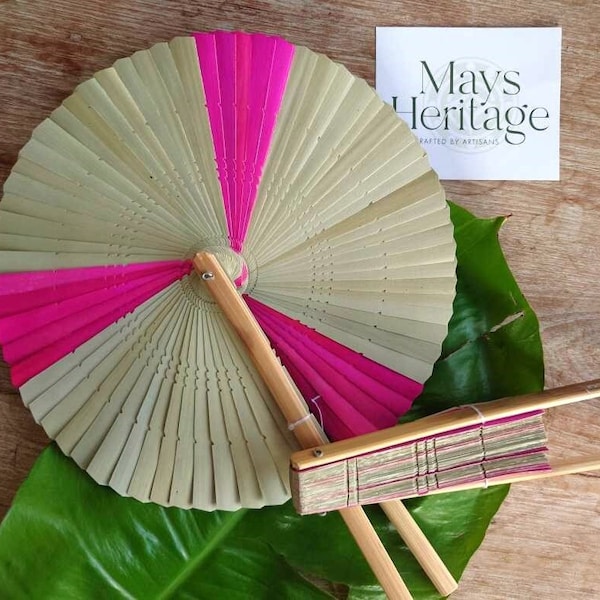 Palm Leaf Hand Fans - Etsy