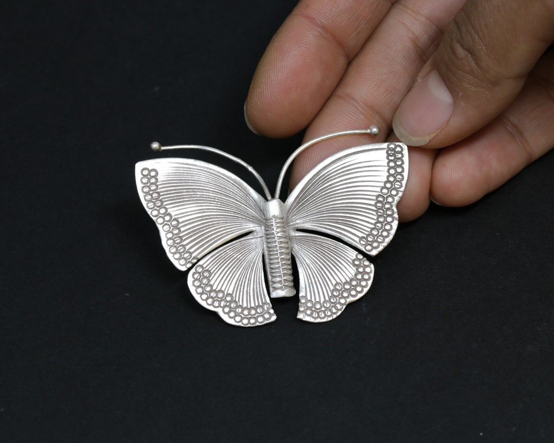 Papilio Butterfly Sterling Silver Pendant 8.6g 950 Pure Silver, Artisan ...