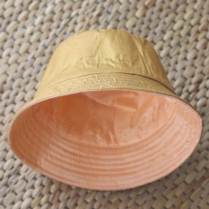 FREE SIZE (MED) Reversible Silk Bucket-hat Hand Loomed Premium Mulberry ...