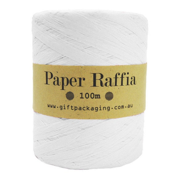 White Paper Raffia 5mm X 100m Metres Bulk Roll Gift - Etsy
