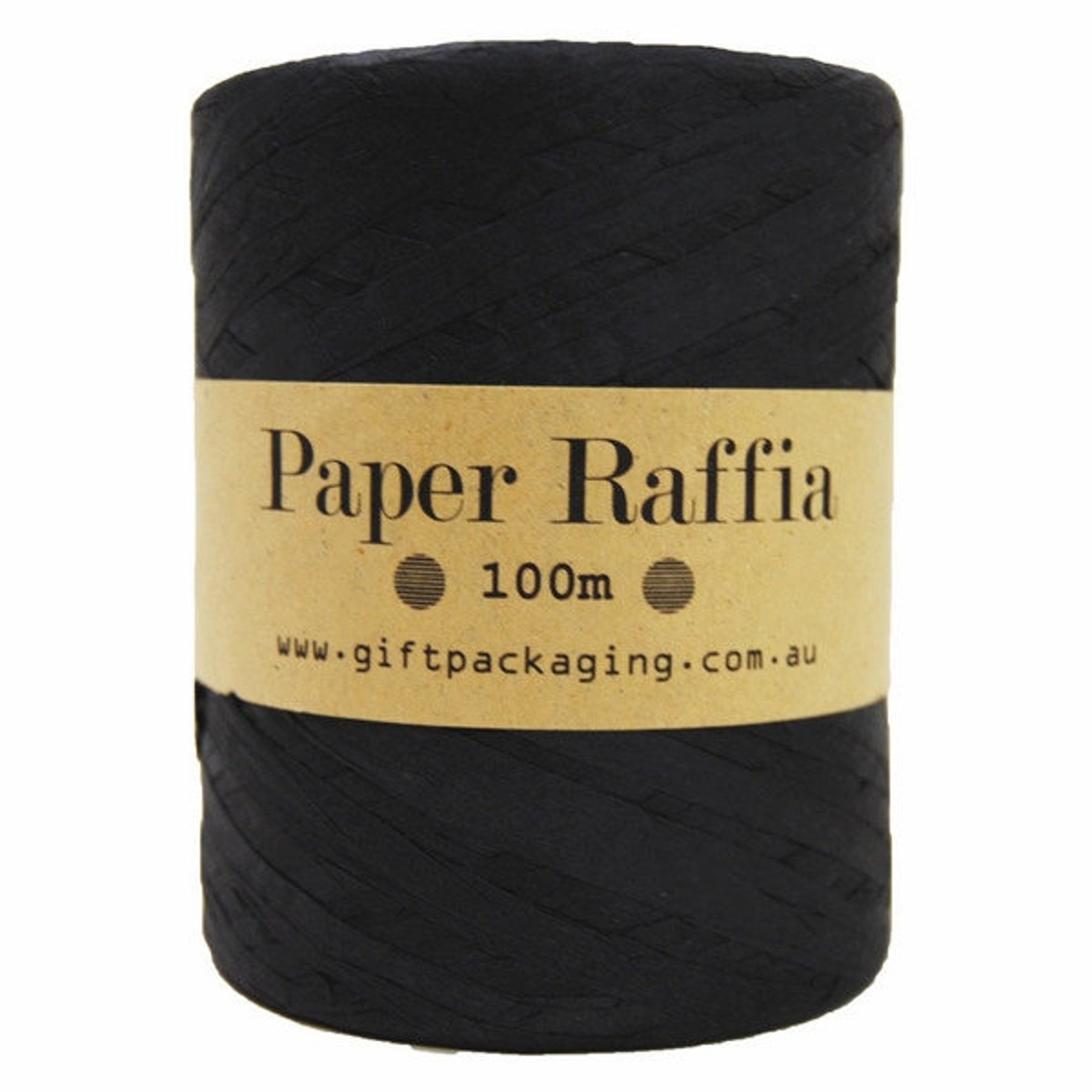 Black Paper Raffia- 5mm X 100m Metres Bulk Roll - Gift Wrapping ...