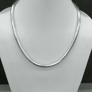 Solid Round Sterling Silver Snake Chain Necklace 925, Antique Design ...