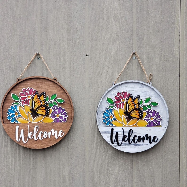 12 Welcome Interchangeable Sign Inserts Seasonal - Etsy