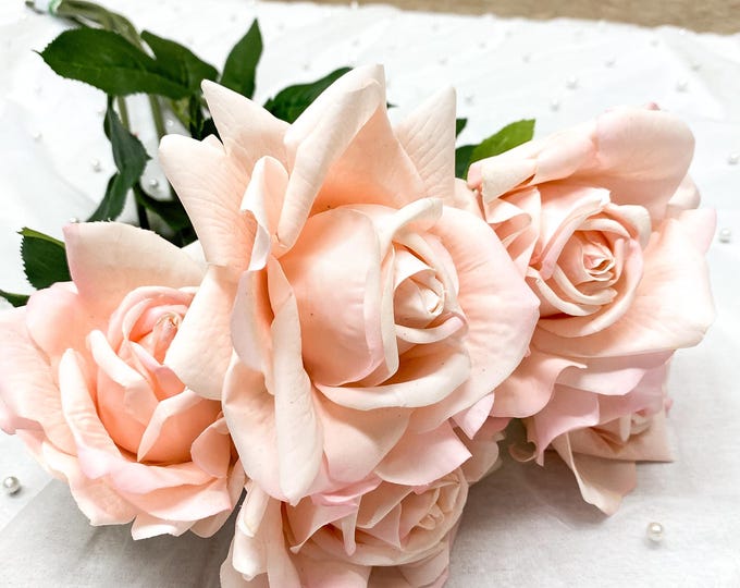 Real Touch Roses (pink Salt) | Pink Roses | Artificial Roses | Silk ...