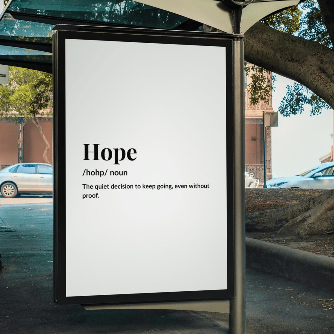 Hope Definition Print, Dictionary Style Wall Art, Minimal Inspirational ...