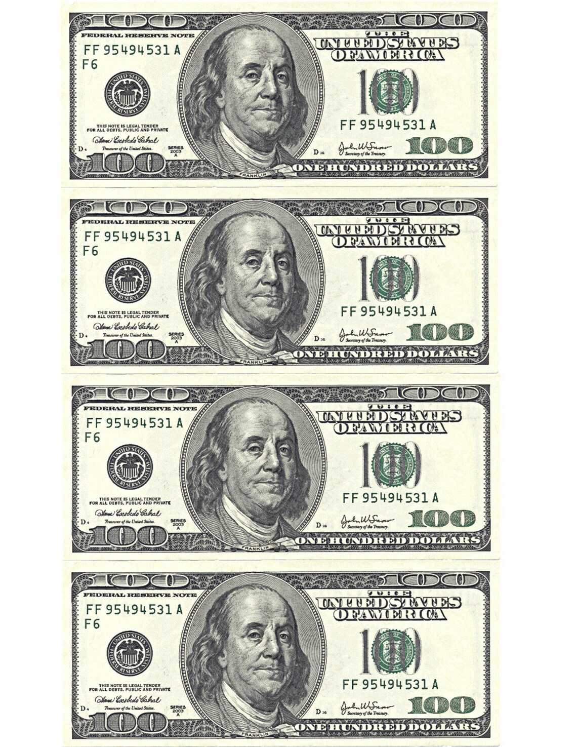 100 Dollar Bill Edible Image Cake Topper | Etsy