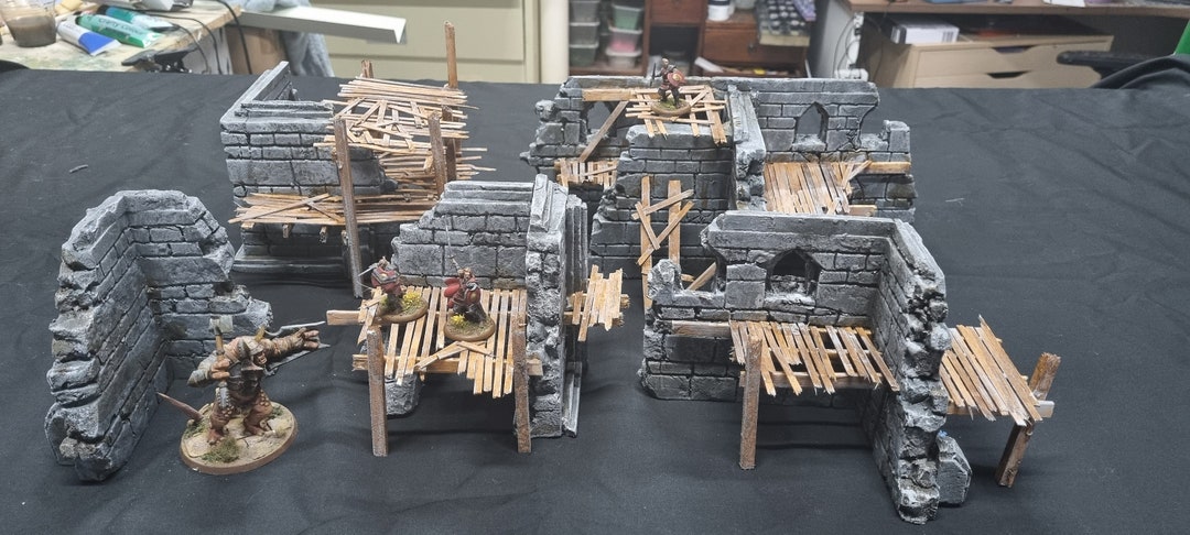 Small Set of Ruins - Terrain for Wargaming, Dnd, Warhammer and Tabletop ...