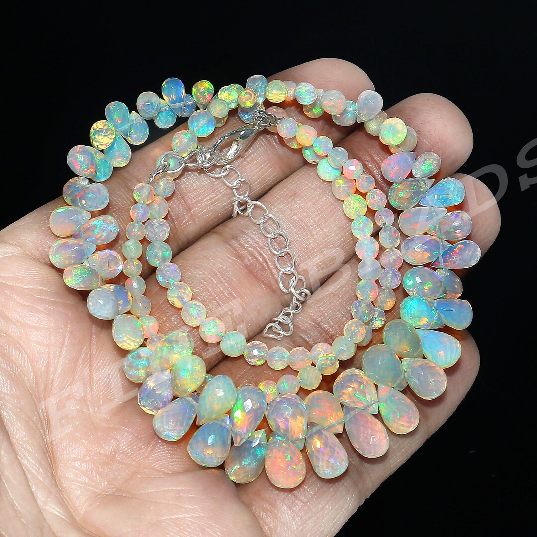 Ethiopian Opal Beads Faceted Opal Briolettesballs Real - Etsy