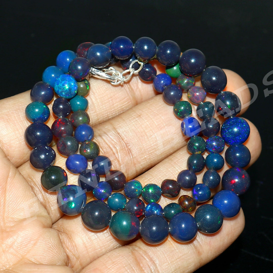 Opal Beads Smooth Opal Balls Ethiopian Opal Necklace Opal Stone Opal ...