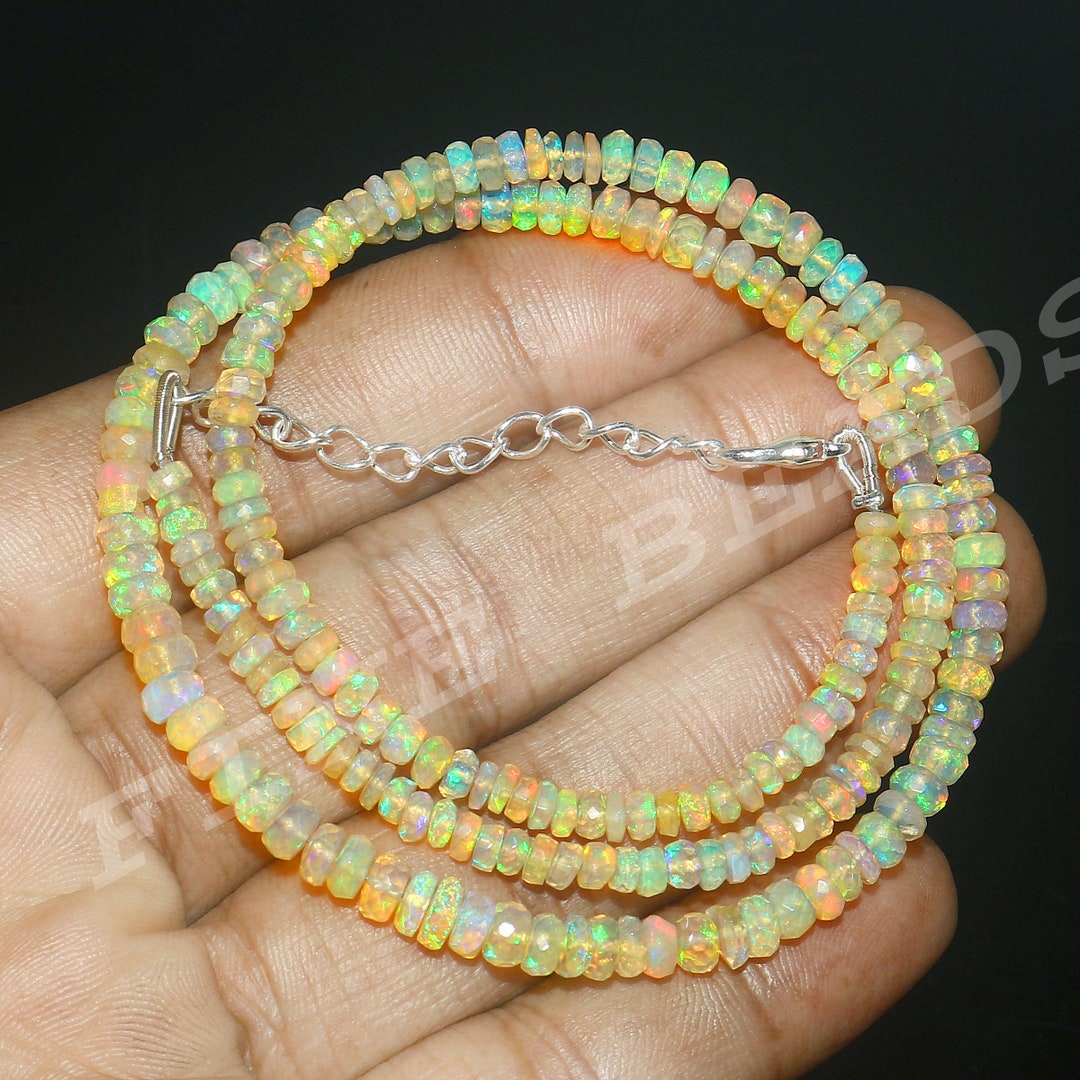 Ethiopian Rainbow Opal Fire Opal Beads Gemstone Opal Beads Opal Jewelry ...