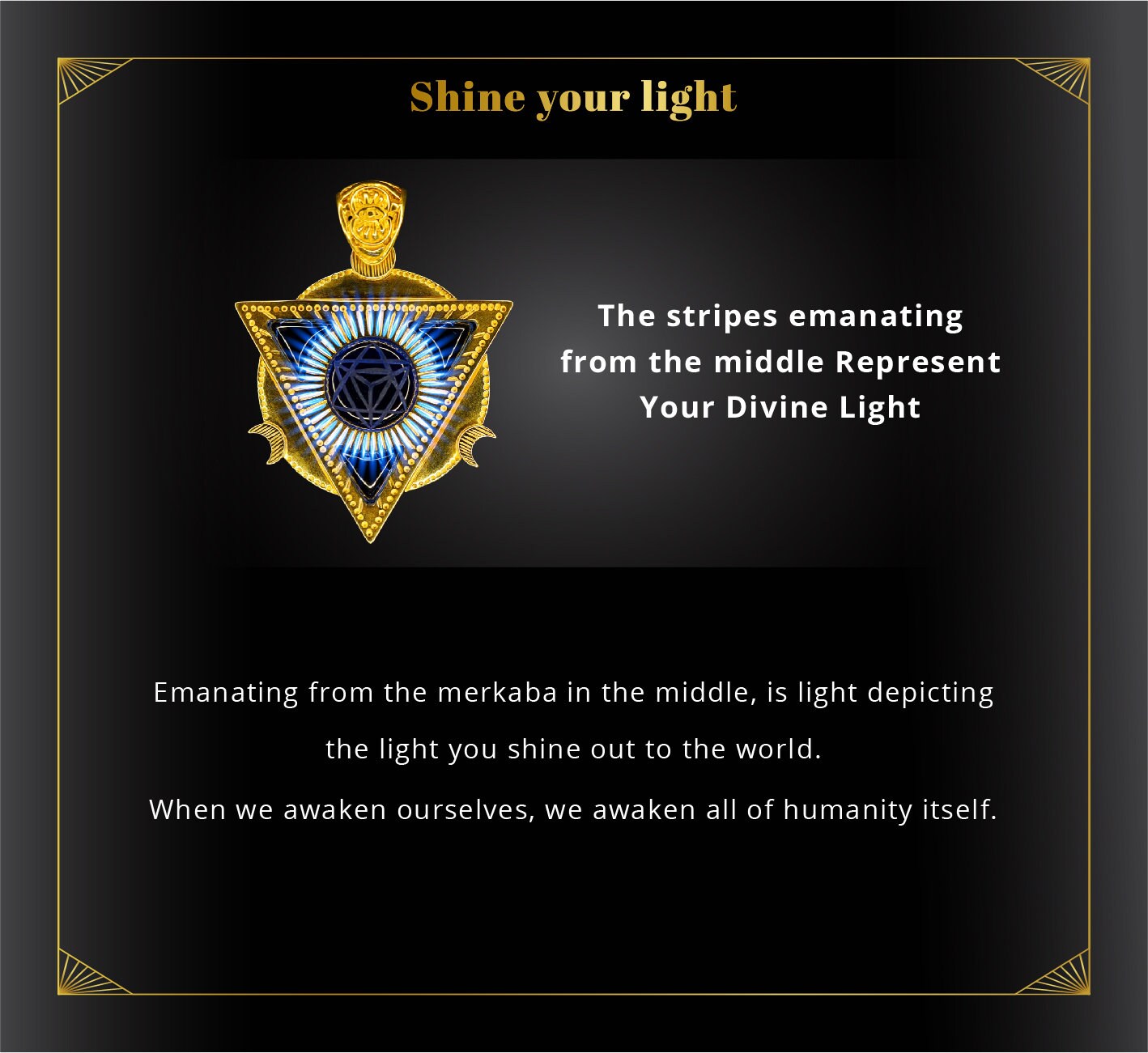 Siberian Blue Soul Purpose Amulate in Sterling Silver With 22k Yellow ...