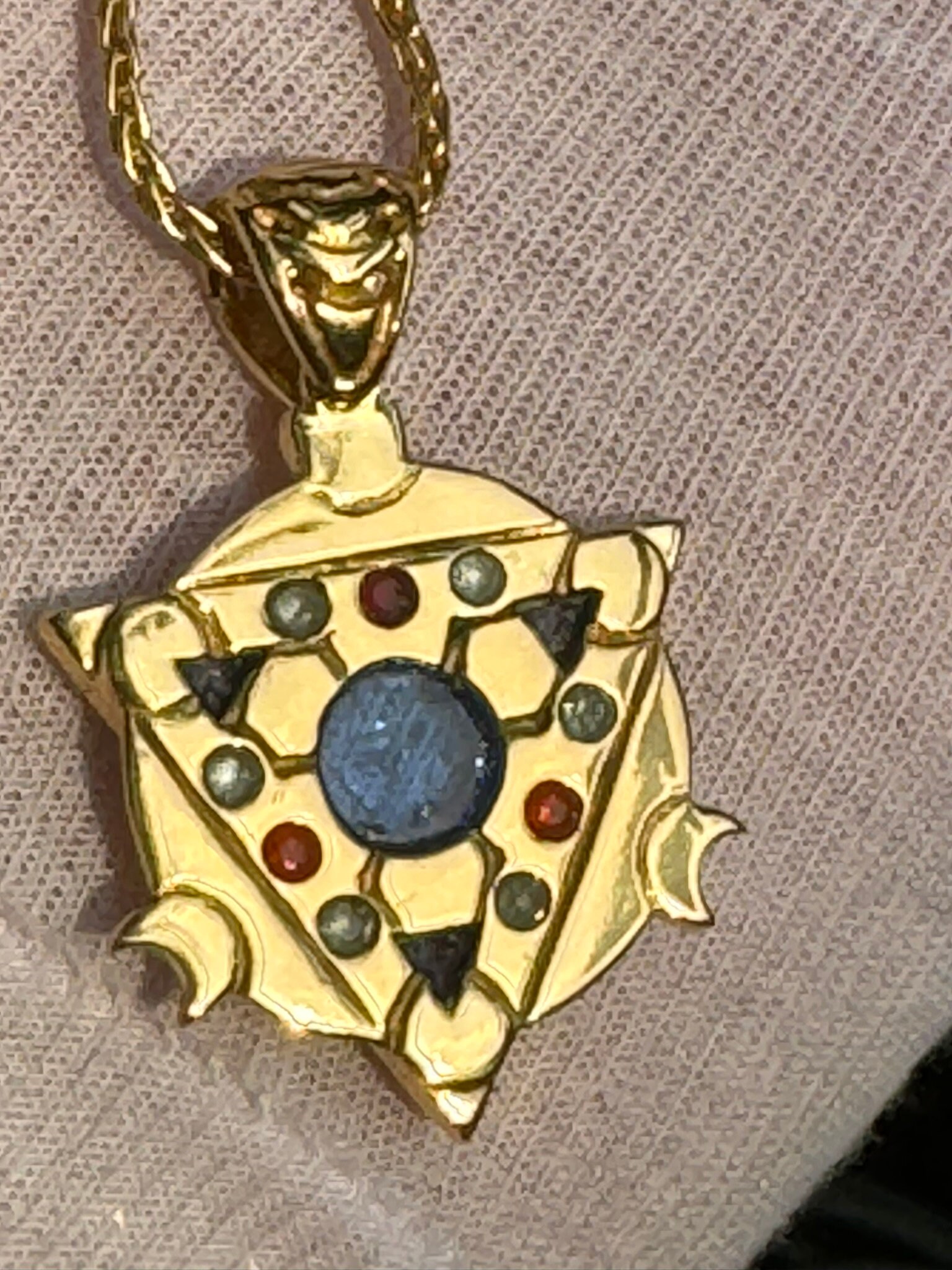 Siberian Blue Soul Purpose Amulate in Sterling Silver With 22k Yellow ...