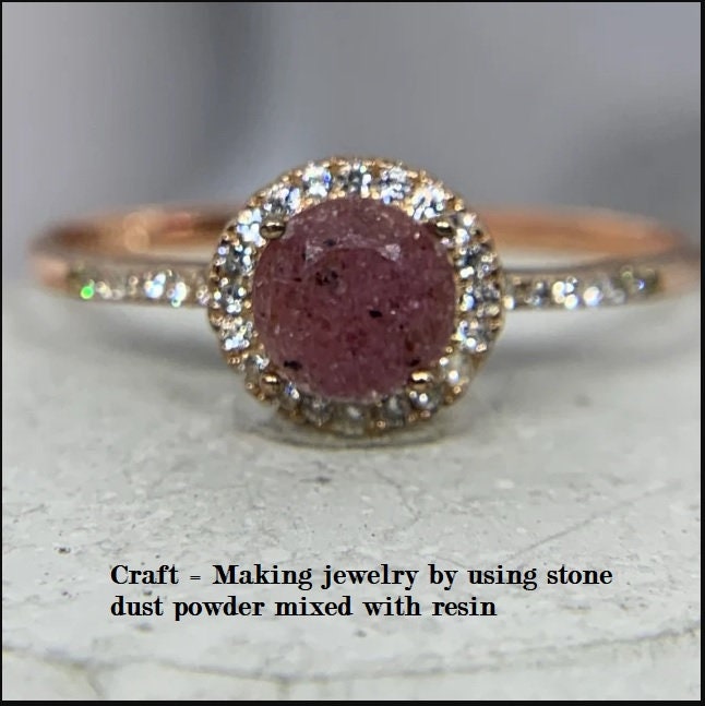 Natural Ruby Gemstone Crushed Fine Powder, Use for Mineral Art ...