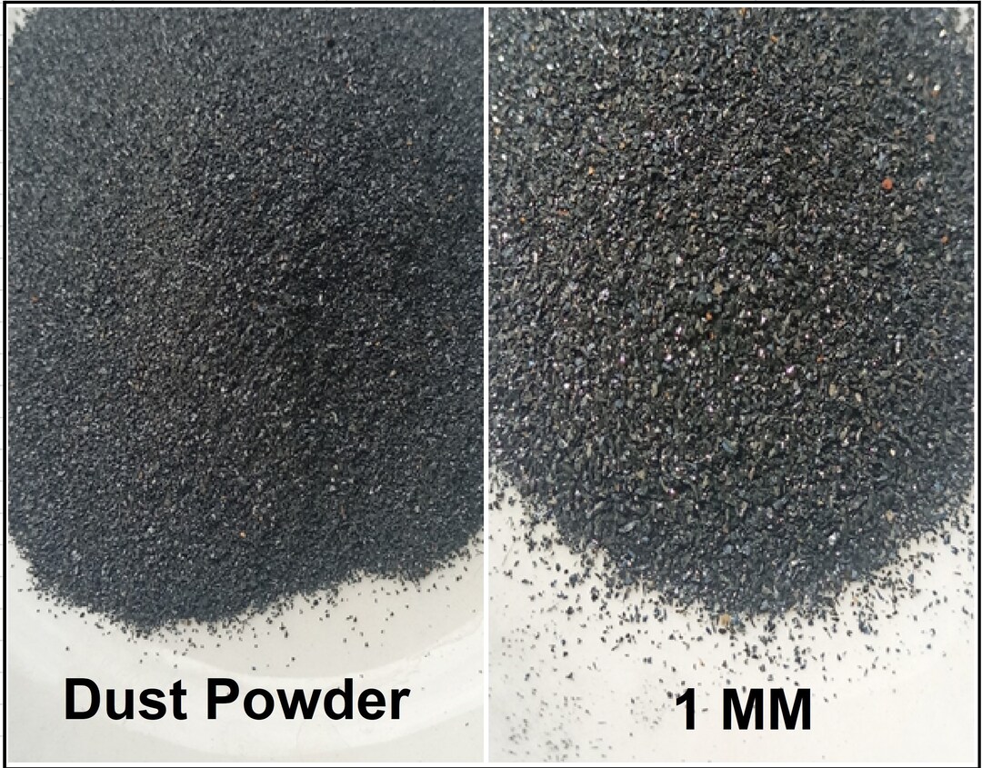 Natural Black Tourmaline Powder, Super Fine Dust & Coarse Crushed ...