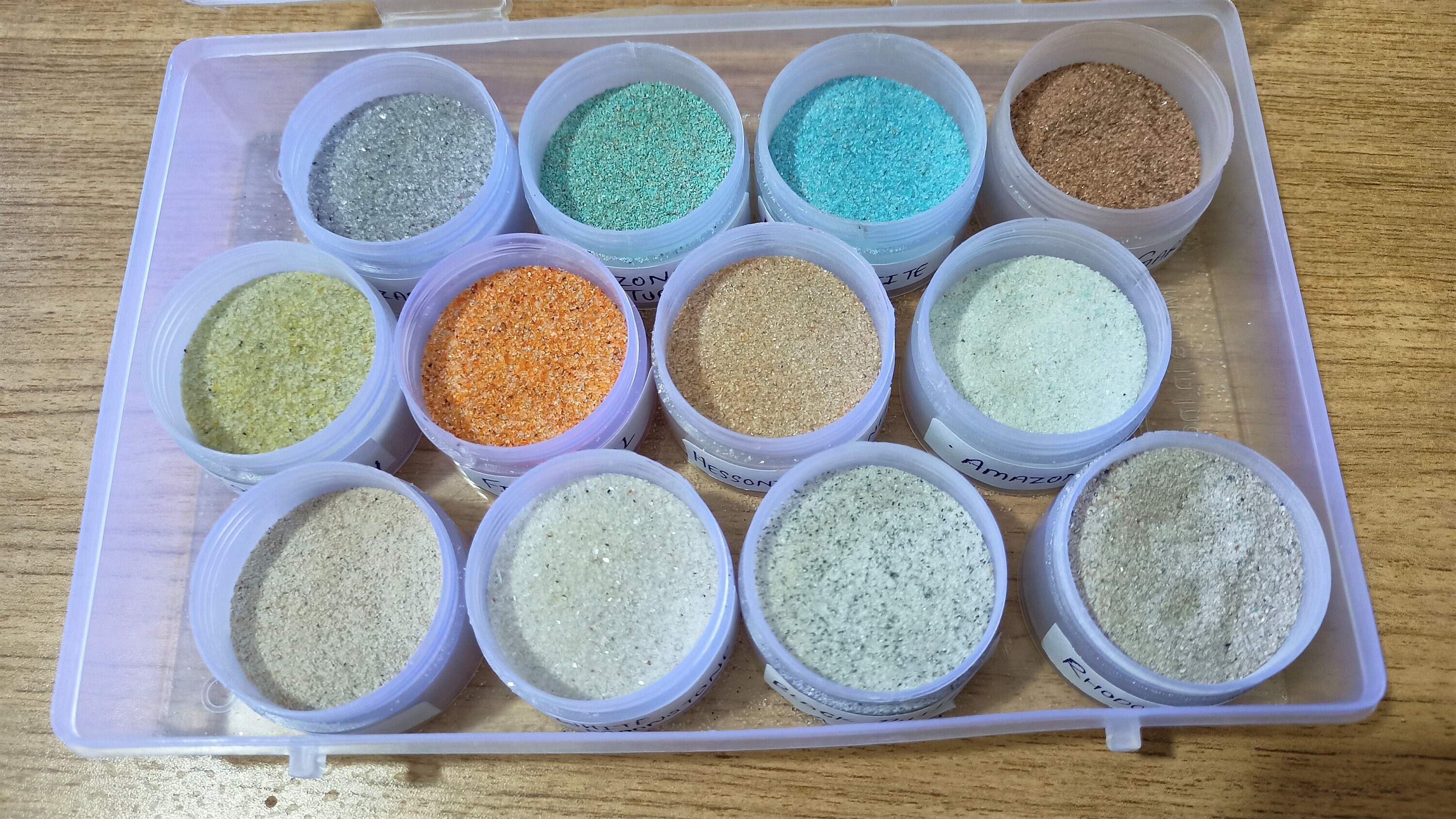 Set of 12 Natural Gemstone Dust Powder Multi Gemstone Fine - Etsy