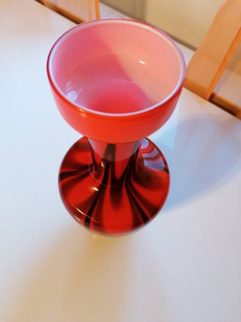 Carlo Moretti Italian Opaline Florence Excellent Glass Vase of ...