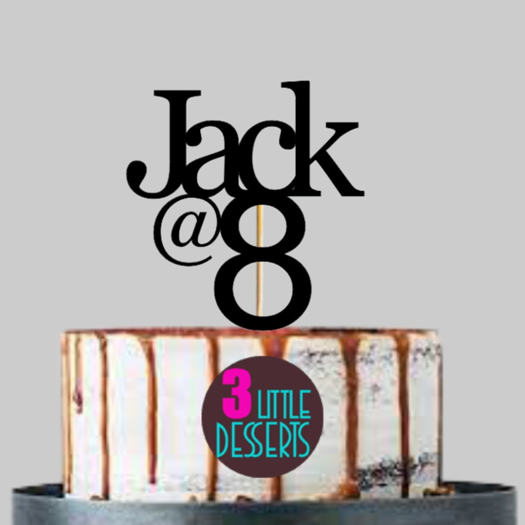 8th Birthday Cake Topper, 8th Cake Topper, Cake Topper, Birthday Topper ...