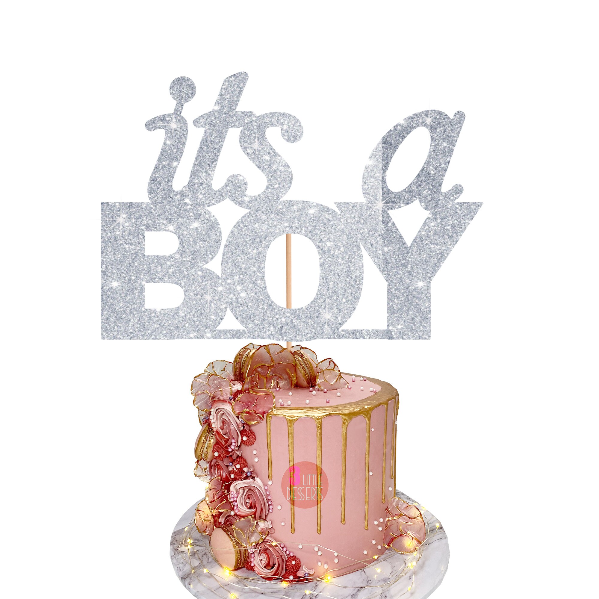 Its a Boy Cake Topper Glitter Cake Topper Boys Cake - Etsy