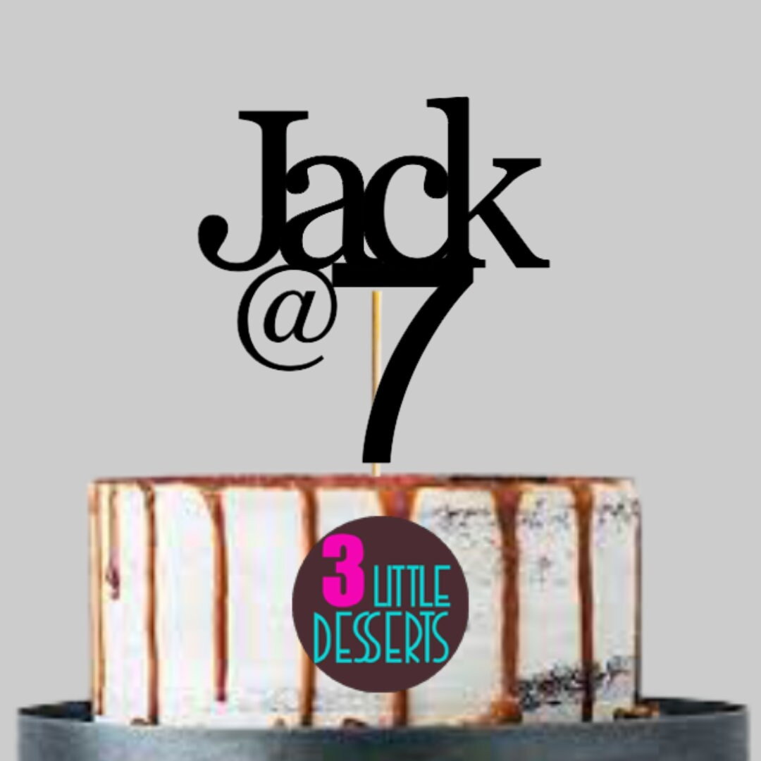 7th Birthday Cake Topper 7th Birthday Custom Cake Topper - Etsy