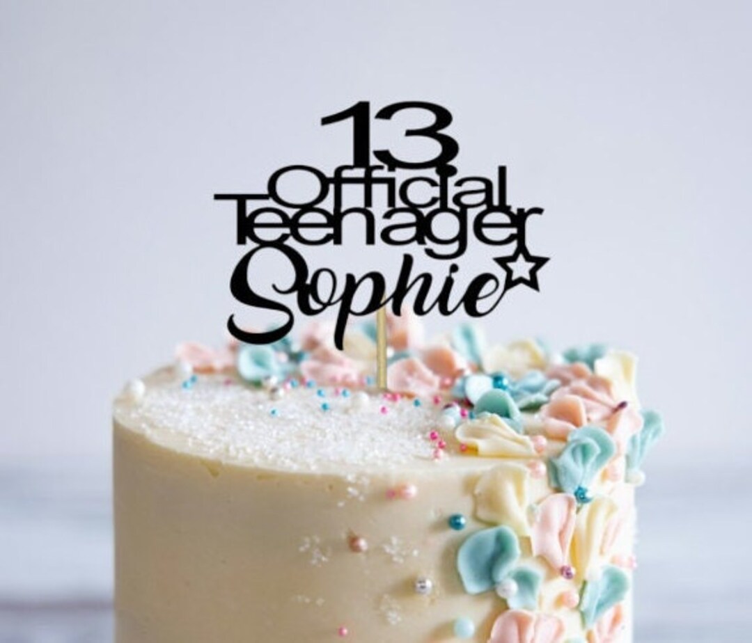 Official Teenager Cake Topper, Teenager Birthday Cake Topper, 13th ...