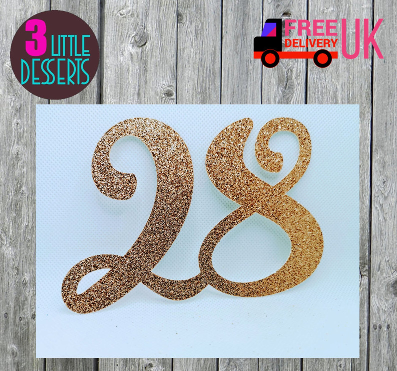 28 cumpleaños / topper pastel / cupcake toppers / tarjeta de | Etsy