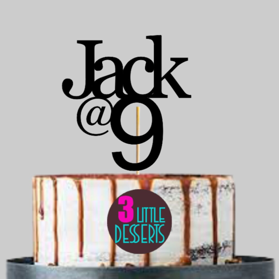 9th Birthday Cake Topper, 9th Cake Topper, Cake Topper, Birthday Topper ...
