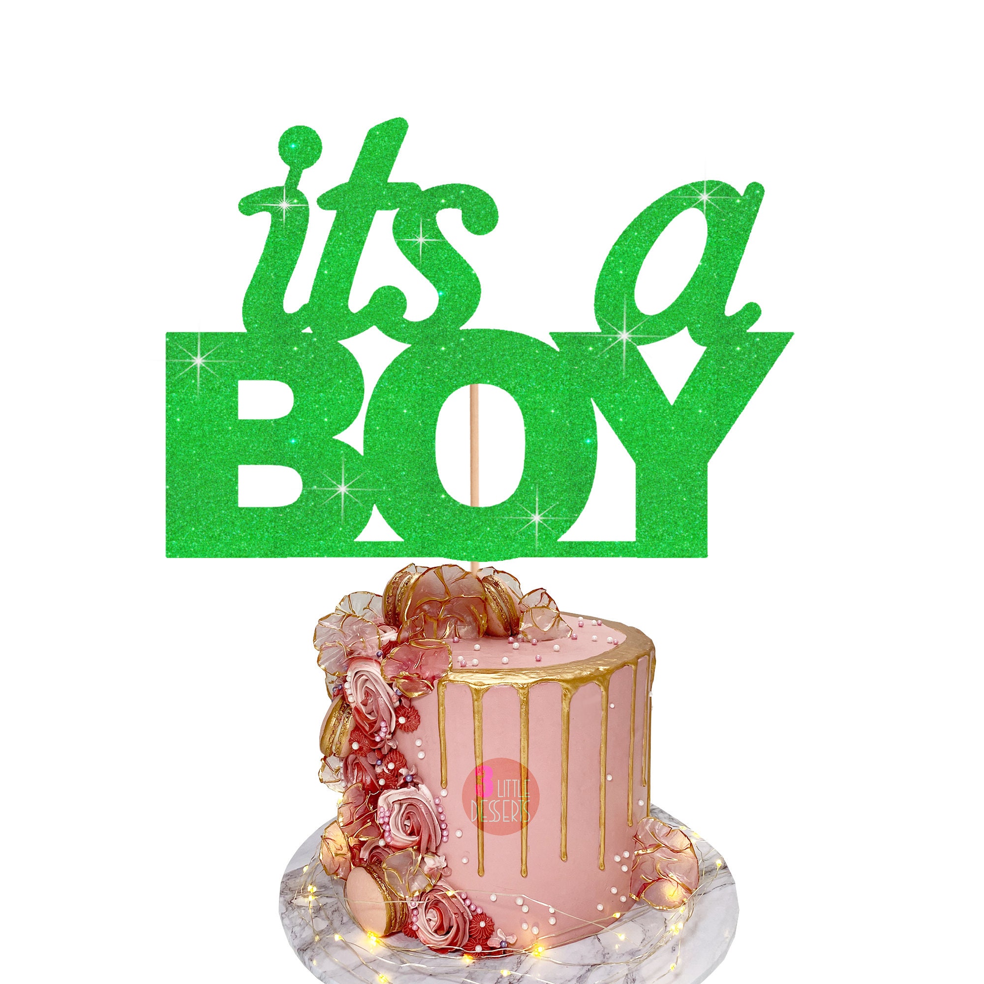 Its a Boy Cake Topper Glitter Cake Topper Boys Cake - Etsy