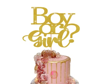 Boy or Girl Cake Topper | Etsy