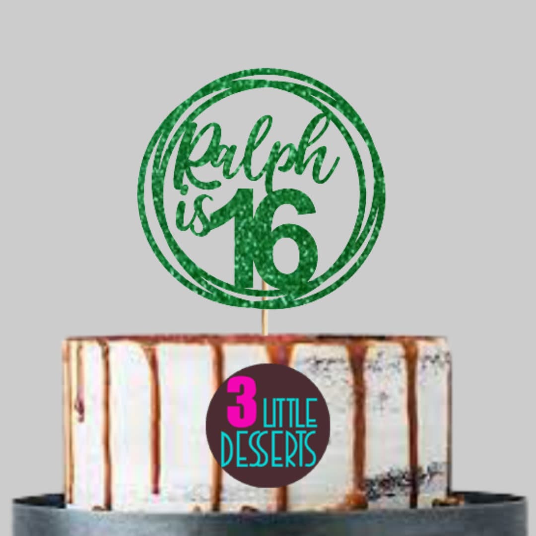 Sweet 16 Cake Topper Birthday Cake Topper Glitter Cake - Etsy