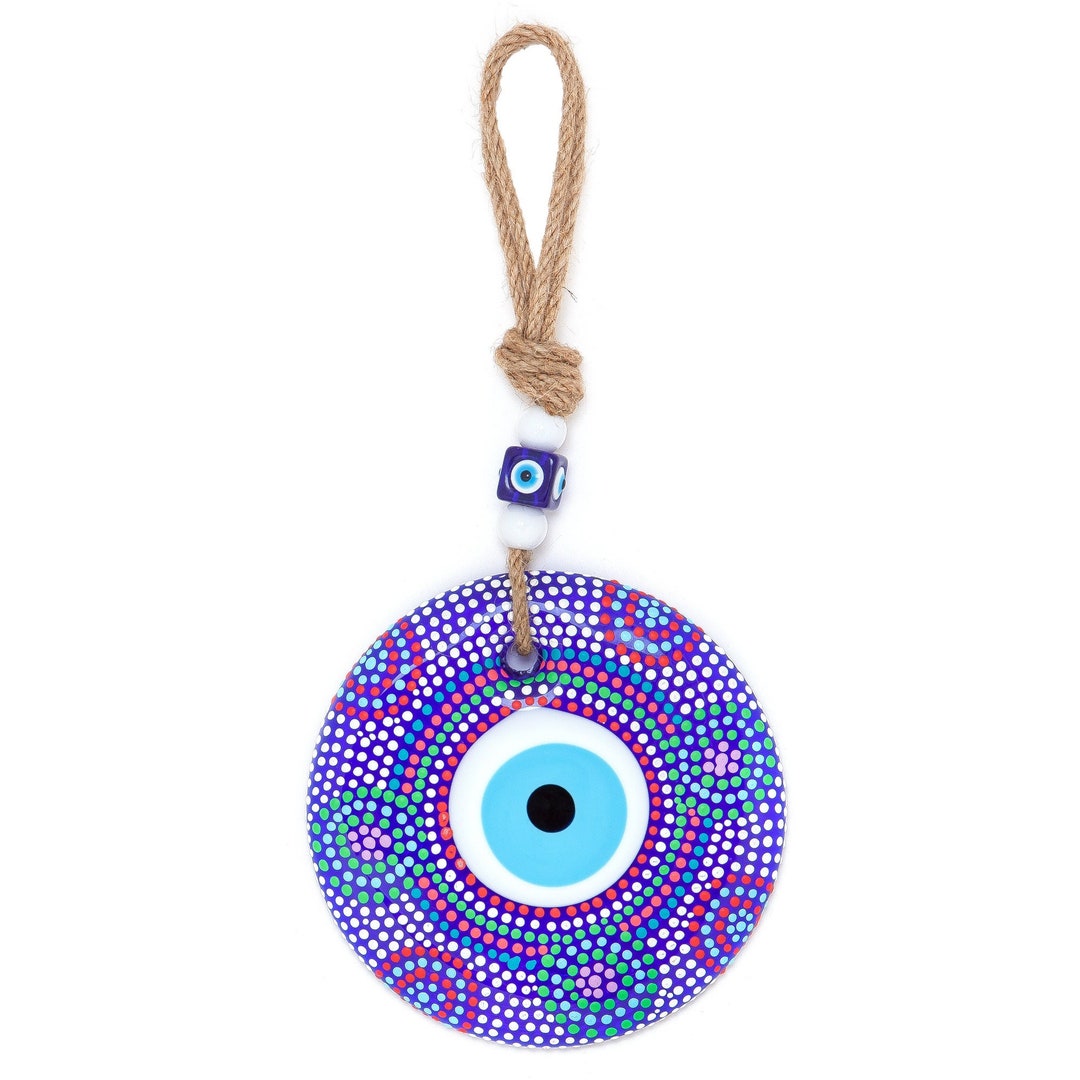 Handmade Painted Evil Eye, Evil Eye Wall Hanging, Evil Eye Amulet, Home ...