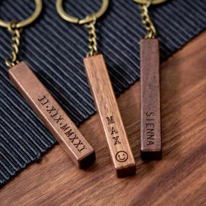 5 PCS Walnut Blank Wooden Keychain for Laser Engraving - Etsy