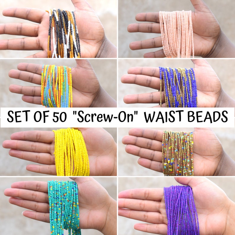African Waist Beads With Clasp Waist Bead Set Waist Beads - Etsy