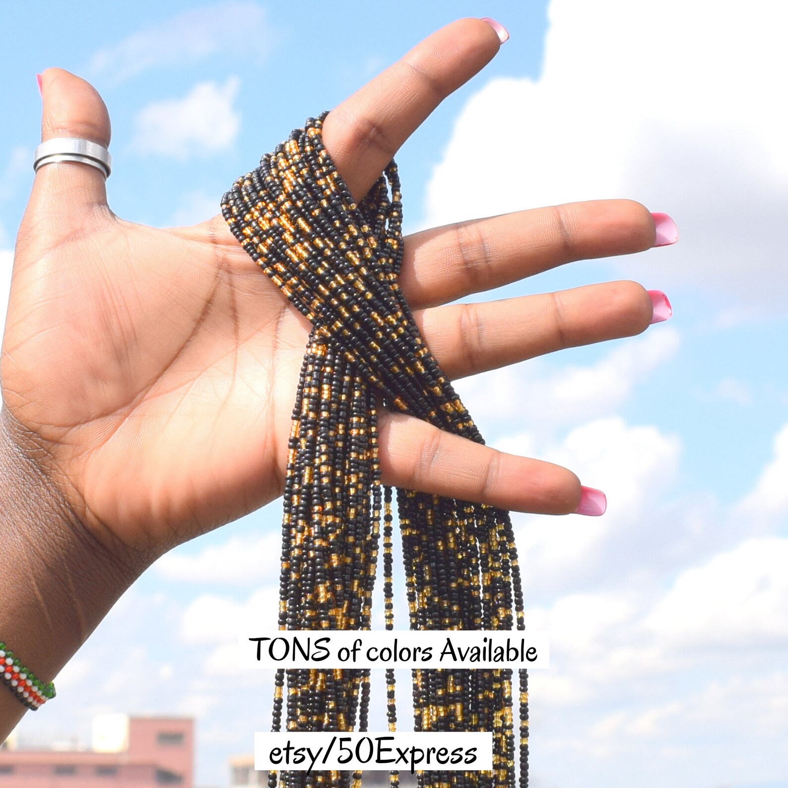 African Waist Beads With Clasp Waist Bead Set Waist Beads - Etsy