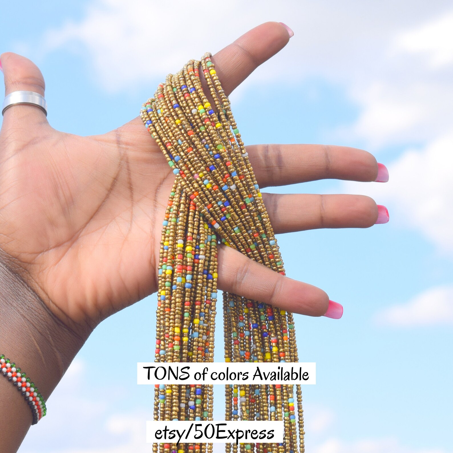 African Waist Beads With Clasp Waist Bead Set Waist Beads - Etsy