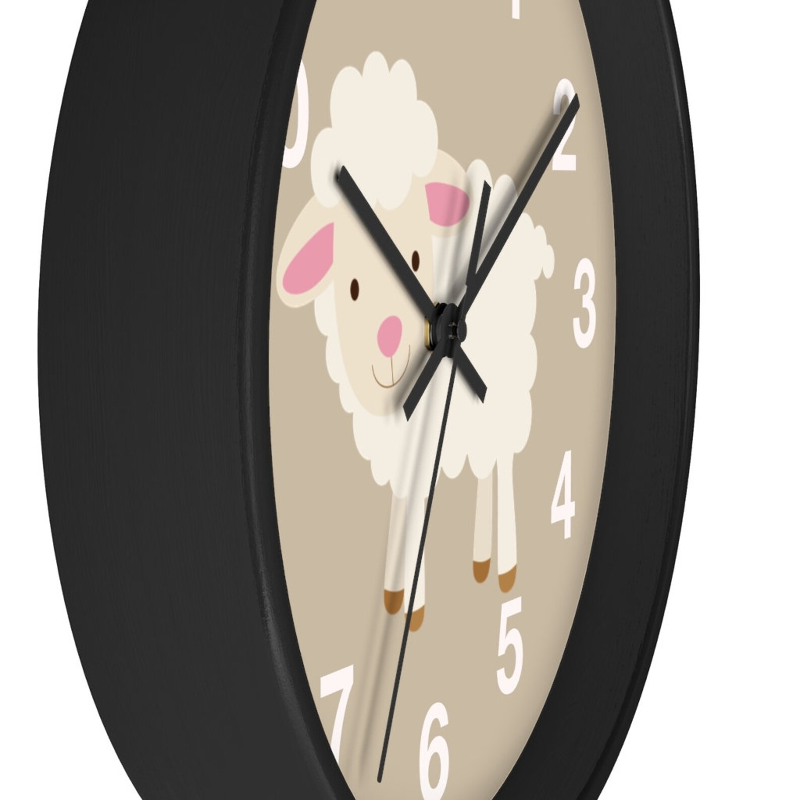 Smiling Sheep Wall Clock Kids Decor Wall Clock Animal Print Wall Clock ...