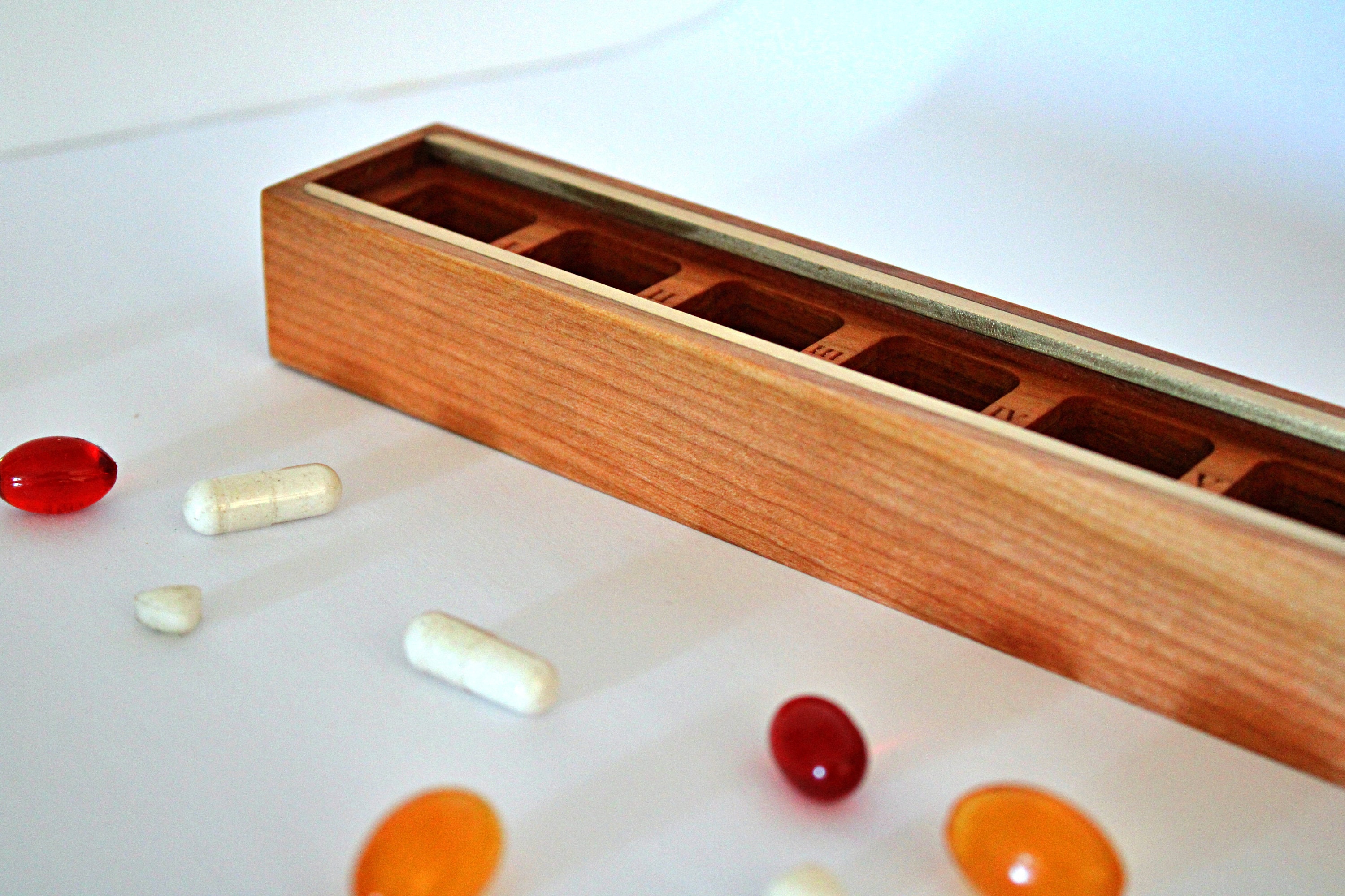 Large Pill Case Travel Pill Case Wood Pill Box Pill Holder - Etsy