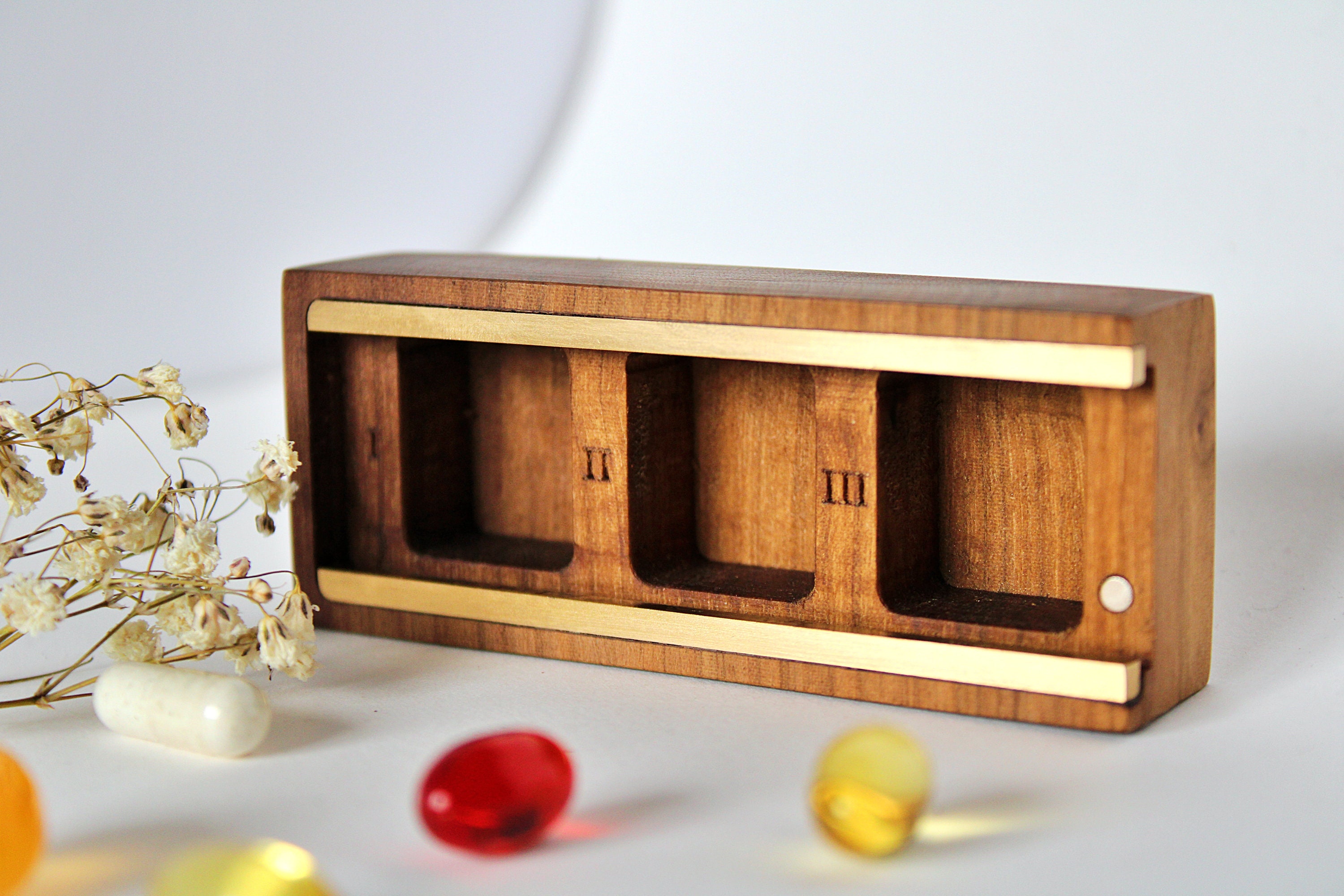 Small Pill Case Little Pill Box Daily Pill Case Walnut Box - Etsy Australia