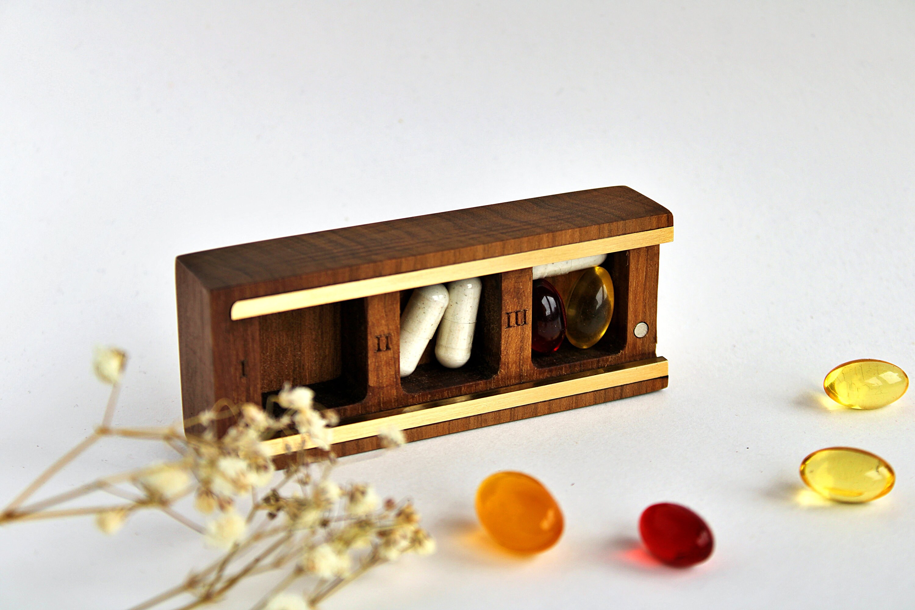 Small Pill Case Little Pill Box Daily Pill Case Walnut Box - Etsy Australia