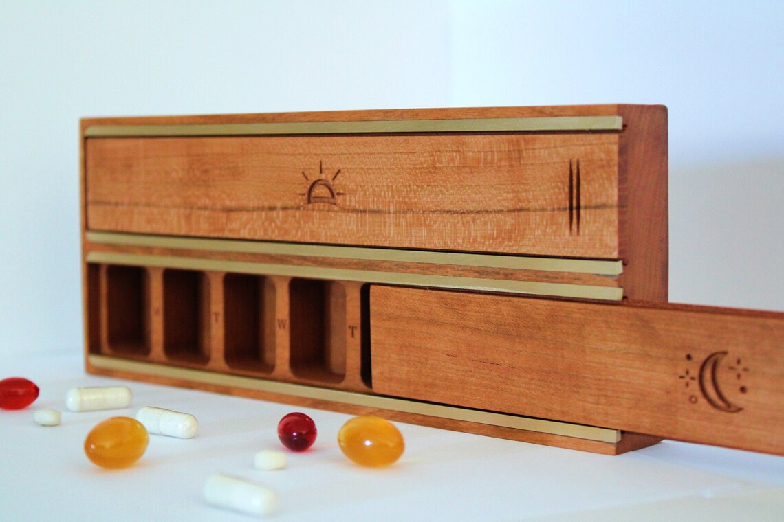 Jumbo Pill Box Large Pill Case Weekly Pill Case 7 Day Pill - Etsy