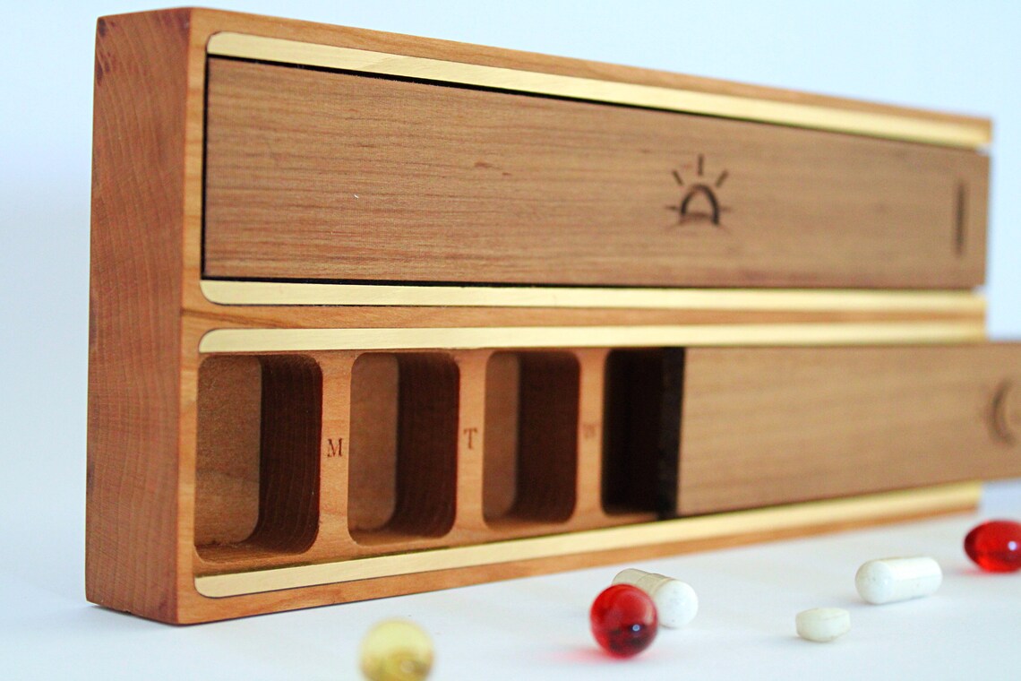 Jumbo Pill Box Large Pill Case Weekly Pill Case 7 Day Pill - Etsy
