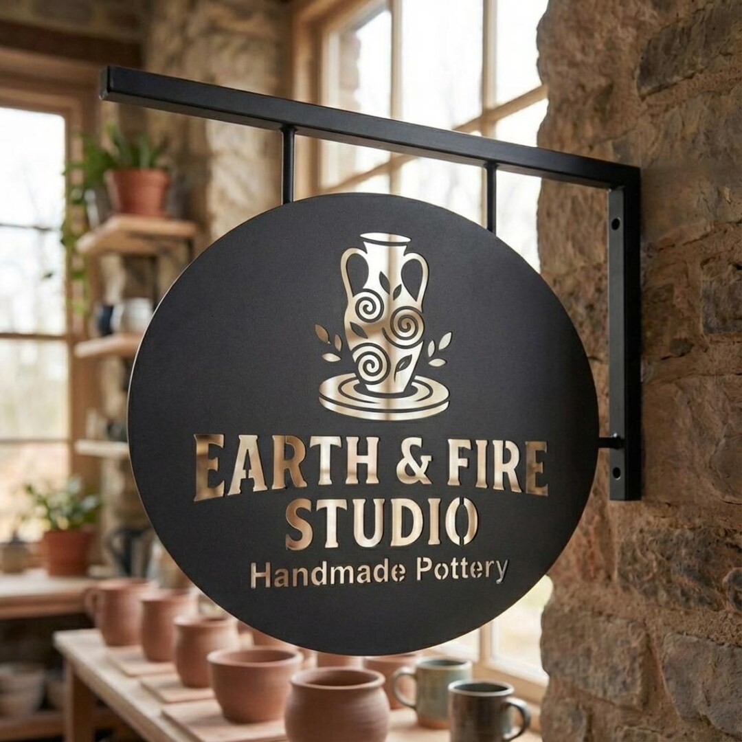 Custom Laser Cut Metal Sign | Powder Coated Steel Wall Sign | Business ...