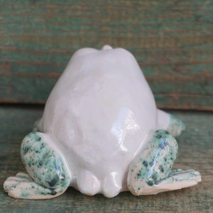 Ceramic Frog Figurine, Ceramic Sculpture Art, Human Face, Cute Frog ...