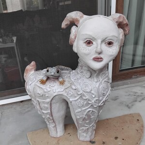 Handmade Ceramic Face Sculpture: Contemporary Clay Art Object - Etsy