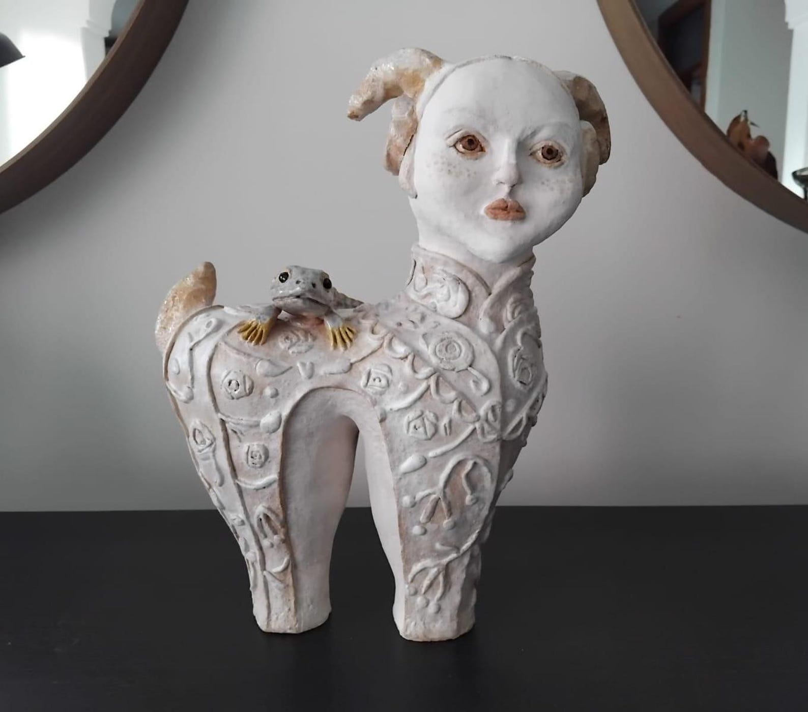 Handmade Ceramic Face Sculpture: Contemporary Clay Art Object - Etsy