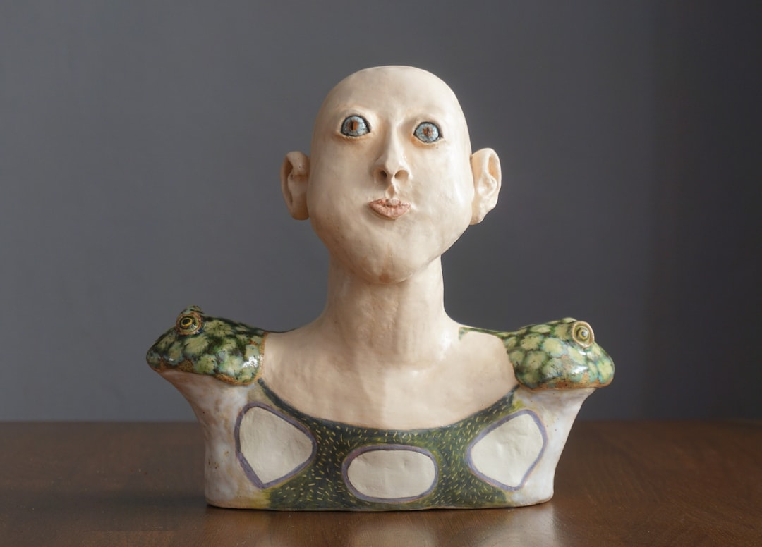 Ceramic Sculpture Art Human Face Sculpture Ceramic Frog - Etsy