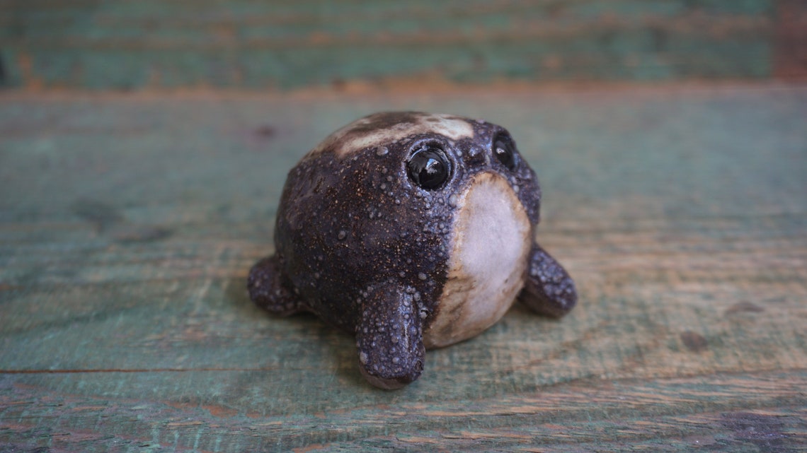 Ceramic Frog Figurine Ceramic Sculpture Art Cute Frog - Etsy