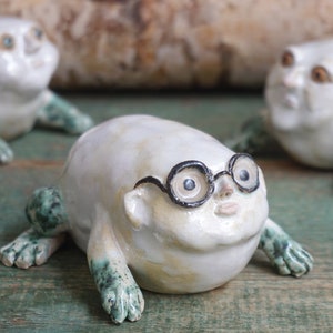 Ceramic Frog Figurine: Ceramic Sculpture Art, Weird Sculpture - Etsy